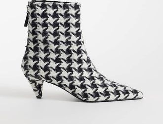 Asos Rivelle Ankle-Boots mit Kegelabsatz im Hahnentrittmuster-Multi