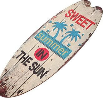 Pretyzoom Panneau De Surf En Bois 17.7X6.3 Pouces D&eacute;coration Murale Vintage Pour Maison Bar Chambre D&eacute;cor Int&eacute;rieur Surf Ambiance Plage &Eacute;t&eacute;