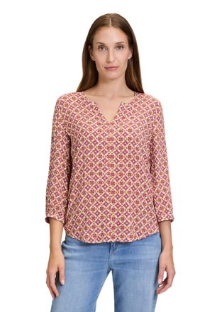 Cartoon Damen Casual-Bluse mit Muster Ros&eacute;/Camel,44