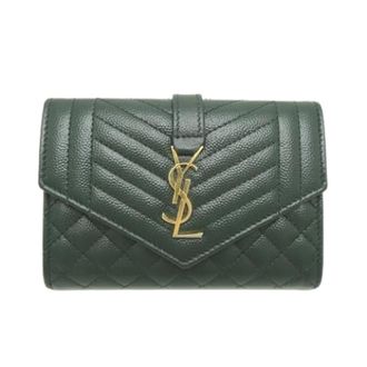 Saint Laurent Portefeuille Bifold Pre-owned - Femme - Pre-owned - Vert - Taille: ONE Size