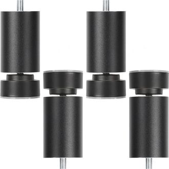 Generic Möbelbein M10-Schraube, Tischbein aus Metall, DIY-Möbelfüße, höhenverstellbar, 4 Stück, Ersatzbein für Sofa, Schreibtisch, Schrank, Couchtisch, Schwar