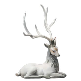 Generic Rentier-Dekor, Weihnachts-Rentier Figuren - Moderne Hirschbüro-Figuren - Elchfiguren für den Innenbereich, Weihnachten, Statuen für Tisch- und Regalde