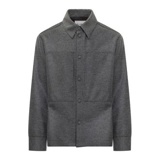 Jil Sander Homme, Chemises, Gris, Taille: M Chemise en laine