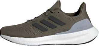 adidas Homme Pureboost 23 Shoes Chaussures de Course, Olive Strata/Core Black/Halo Silver, 43 EU