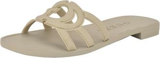Guess Sandales plates Elyho pour femme, Ivoire 150, 39 EU