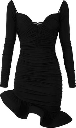 Elisabetta Franchi Femme, Robes, Noir, Taille: 44 FR Mini-robe &agrave; volants