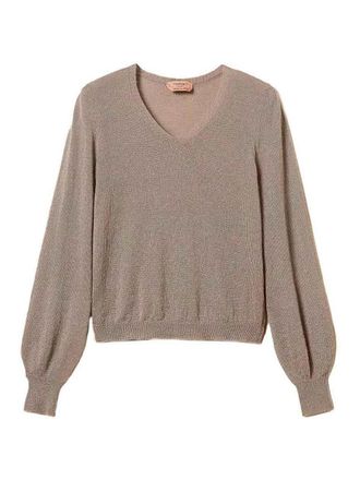 Twinset Pull &Agrave; Col V - Beige