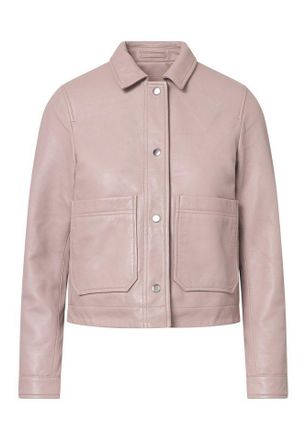 Bolongaro Trevor Lederjacke WORKER Gro&szlig;e Vordertasche, superweiches Leder, Druckknopfverschluss