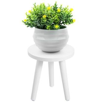 Happyyami Petit Support De Fleurs En Bois Massif D&eacute;corations Support En Bois Mini Jardini&egrave;res Petite Plante Se Tenir Sous Le Panier &Agrave; Plantes &Eacute;tag&egrave;re &Agrave; Fleurs D