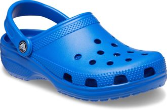 Crocs Clog CROCS Classic, Gr. 38, blau (royalblau), Croslite, Schuhe Clog, Sommerschuh, Gartenschuh, Poolslides, mit typischem Logo