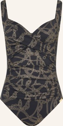Charmline Charmline Shape-Badeanzug Interlace Chains In Wickeloptik schwarz