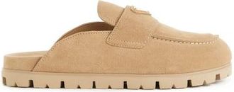 Prada Mules en cuir su&eacute;d&eacute;
