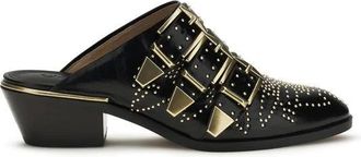 Chlo&eacute; Femme, Chaussures, Noir, Taille: 40 EU Susan Leather Mules