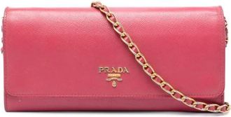 Prada Portefeuille sur cha&icirc;ne Pre-owned - Femme - Pre-owned - Rose - Taille: ONE Size
