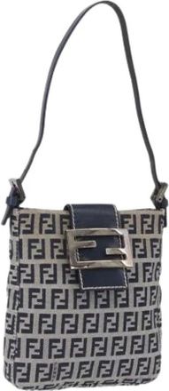 Fendi Sac &agrave; main Pre-owned en toile Zucchino - Femme - Pre-owned - Bleu - Taille: ONE Size