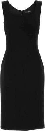 Dolce & Gabbana Femme, Robes, Noir, Taille: 42 FR Midi Robes
