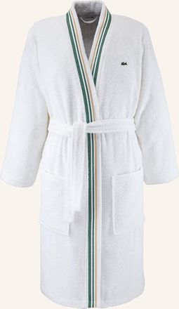 Lacoste Bademantel Lscore weiss