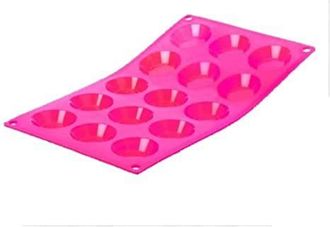 De Buyer Fauchon De Buyer - 1950.05 Moul Flex Silikon-Backblech, 30 Mini Madeleines