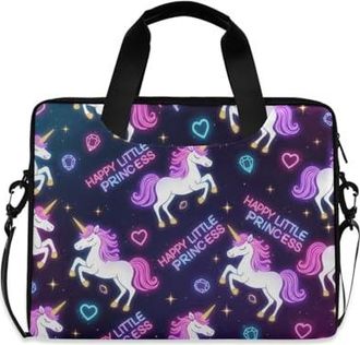 Alaza Sacoche pour ordinateur portable de 40,6 &agrave; 15,6 Motif chat galaxie Noir, Licorne I27607, Taille unique