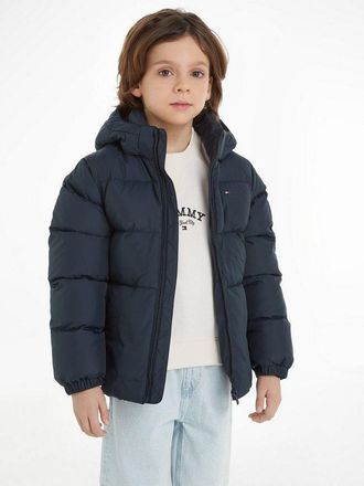 Tommy Hilfiger Daunenjacke ESSENTIAL DOWN JACKET Baby bis 2 Jahre, mit Logo-Patch und Flaglabel