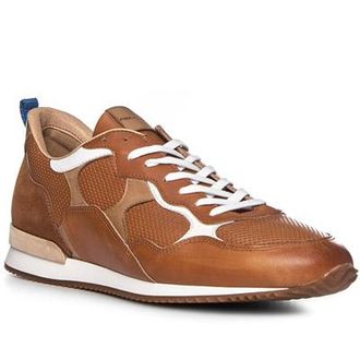 Rosso E Nero Herren Sneaker braun Leder geprägt