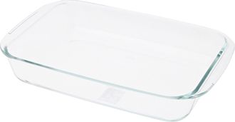 Ibili 480840 Auflaufform Kristall, rechteckig/hoch, Glas, transparent, 40 x 25 x 6 cm