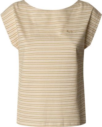 Pepe Jeans London Damen Alex T-Shirt, Wei&szlig; (Mousse-Wei&szlig;), L