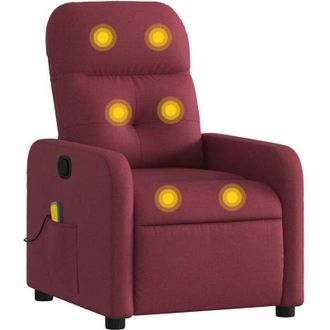 vidaXL Massagesessel Weinrot Stoff Vidaxl 207044