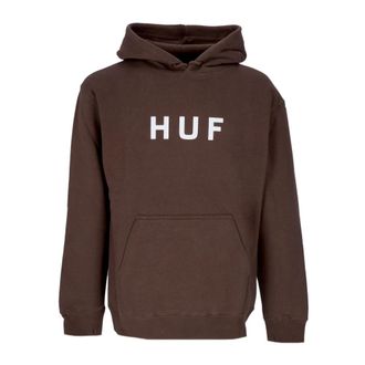 HUF Logo Herren Hoodie Schokolade - - Sweatshirts & Hoodies - Herren - Braun - L