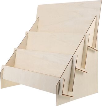 Cabilock TEMPNAP Holz Gru&szlig;kartenst&auml;nder 3 Lagig Multifunktionaler Schreibtisch Organizer mit Stabilem Holzrahmen Postkarten und Handyhalter f&uuml;r B&uuml;ro und Zuhaus