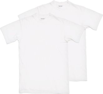 HOM Herren T-Shirt Crew Neck 2er Pack - Tee Shirt Harro New, Kurzarm, Rundhals, einfarbig Wei&szlig; XXL