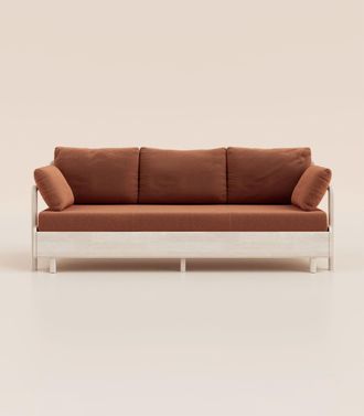 Tediber Canap&eacute;-lit 2 places - Tissu Terracotta - Tediber