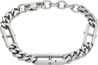 Fossil Armband F&uuml;r M&auml;nner Heritage, L&auml;nge: 220mm, Breite: 8mm Silbernes Edelstahlarmband, JF04342040