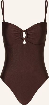 Mrs & Hugs Mrs & Hugs Bandeau-Badeanzug Mit Cut-Outs braun
