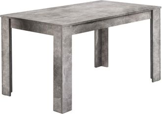 Byliving Esszimmertisch Nepal/Beton-Optik grau/kompakter Küchentisch 140 cm breit/Esstisch Melaminharz beschichtet / 18 mm Dicke Tischplatte / 140 x 80, H 75 c