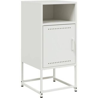 vidaXL Table de chevet blanc 36x39x78 cm acier Vidaxl
