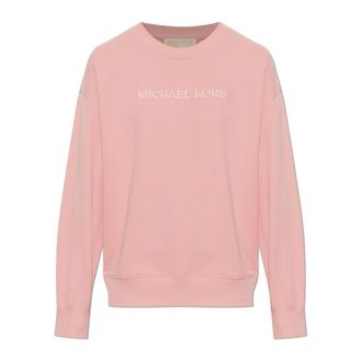 Michael Kors Femme, Sweatshirts et sweats &agrave; capuche, Rose, Taille: 40 FR SweaT-shirt en coton avec logo emboss&eacute;