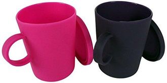 Yoko Design Yoko Design 1252 Silikonform für Mugcake, 7,3 x 9,5 x 9 cm, Dunkelviolett/Fuchsia, 2 Stück