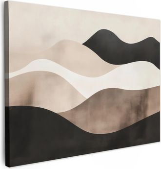 MuchoWow © Wandbilder 70x50 cm Schlafzimmer Home Deko Wohnung Bild Wohnzimmer Fotoleinwand Wand Bilder Leinwand Wall Decor Abstrakt - Landschaft - Wellen - Cre