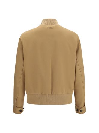 Lardini Mens Buttoned Jacket With Ribbed Trims 300