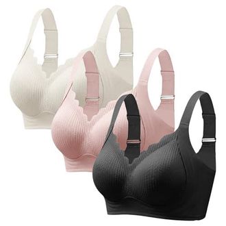 Generic Nouveau soutien-gorge grande taille sans armatures pour femme, mince, respirant, souligne les gros seins et met en valeur de belles courbes parfaiteme