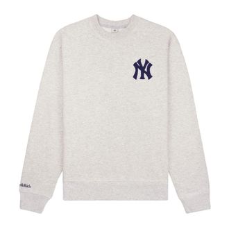 Sporty & Rich Femme, Sweatshirts et sweats &agrave; capuche, Gris, Taille: 38 FR Heritage Yankees Serif Crewneck