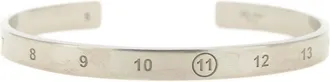 Maison Margiela Bracelet jonc en argent 925 avec logo num&eacute;rique grav&eacute;