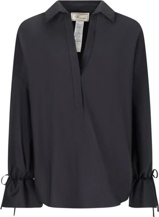 Blumarine Femme, Blouses et Chemises, Noir, Taille: 36 FR Chemise Popeline