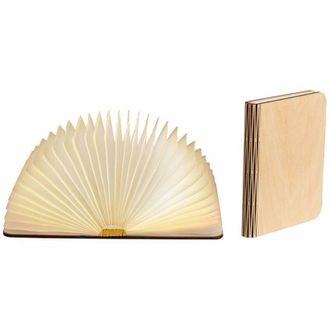 LEDR Ledr - Lampe en bois véritable Erable en forme de livre - Taille m