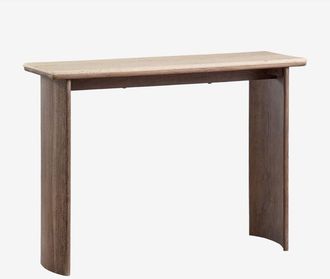 Sklum Console dentr&eacute;e 105x35 cm en travertin et bois dacacia Casilda SKLUM Travertine