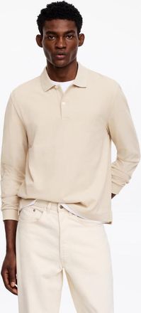 Arket Poloshirt Aus Baumwoll-Pikee -Wei&szlig;