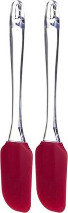 Metaltex Mrs. Spatula Teigschaber, Silikon, Rot, transparent, 28x5x5 cm (Packung mit 2)
