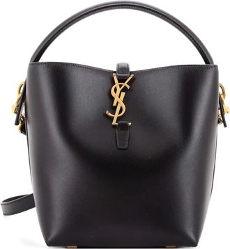 Saint Laurent Le 37 Leather Mini bucket bag - Schwarz