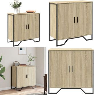 vidaXL Sideboard Sonoma-Eiche 78x35,5x74,5 cm Holzwerkstoff - Vidaxl